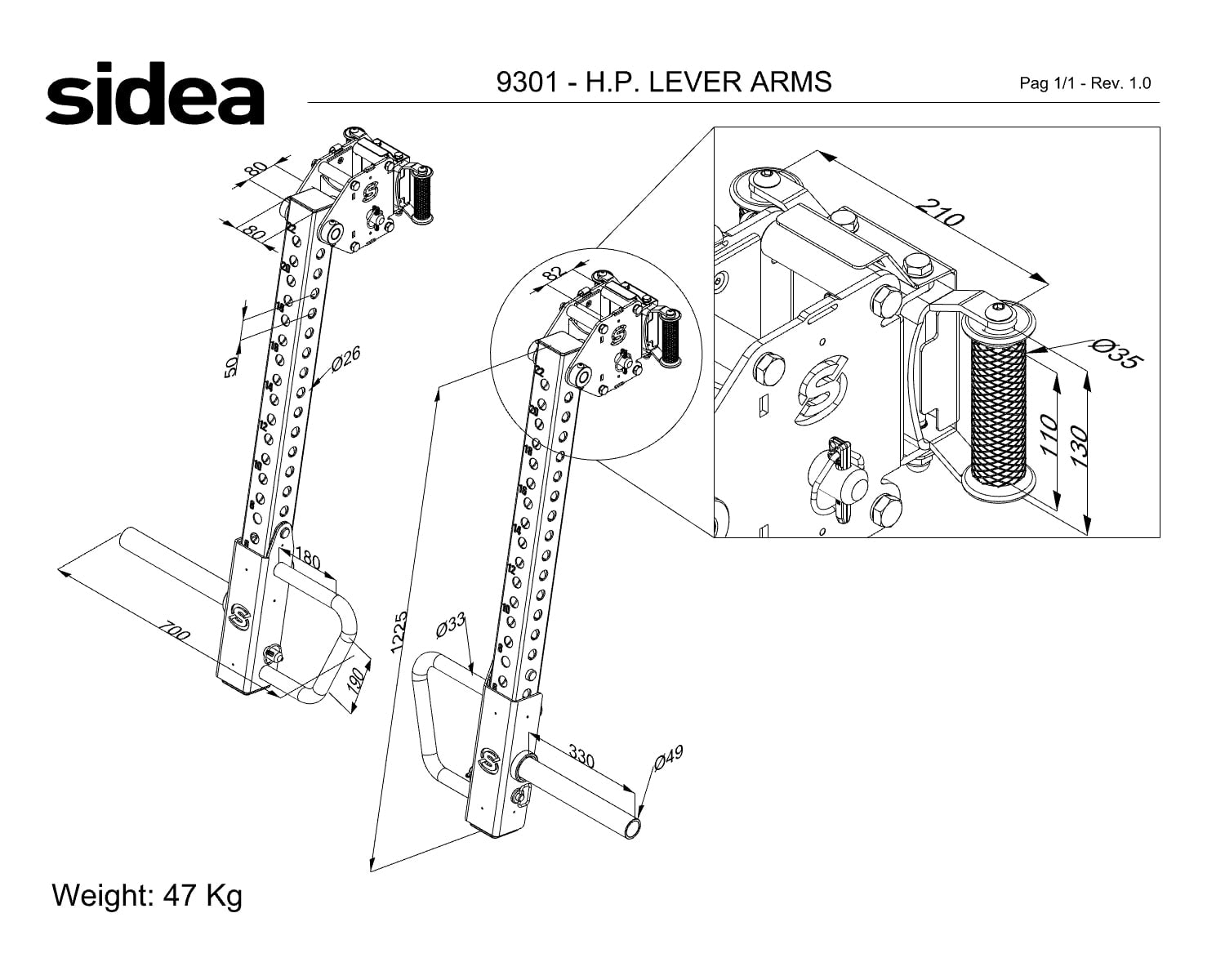 HP Lever Arms-Par - Sidea.dk - Traning with an attitude